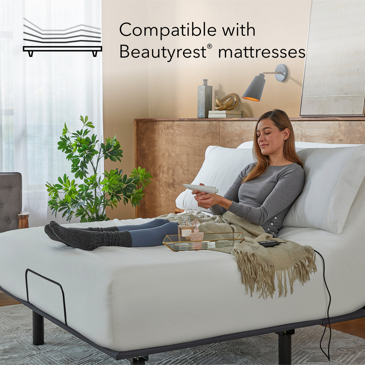 Baselogic Bronze Adjustable Bed Frame Base by Beautyrest