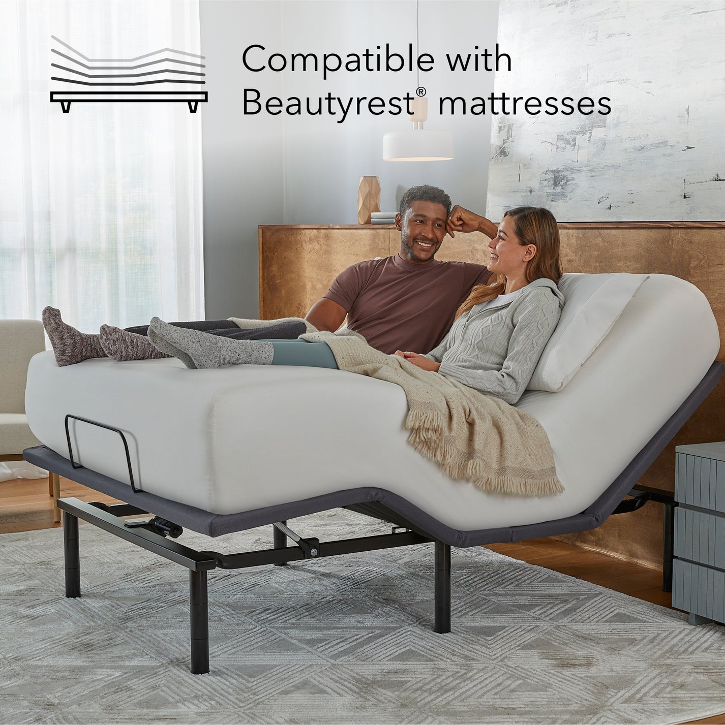 Baselogic Silver Adjustable Bed Frame Base by Beautyrest